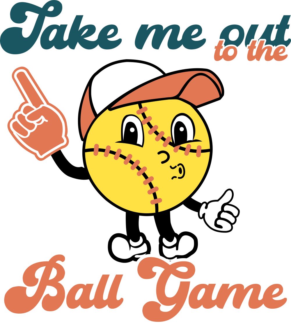 Retro Take me out tot he Ball Game – DMDCreations