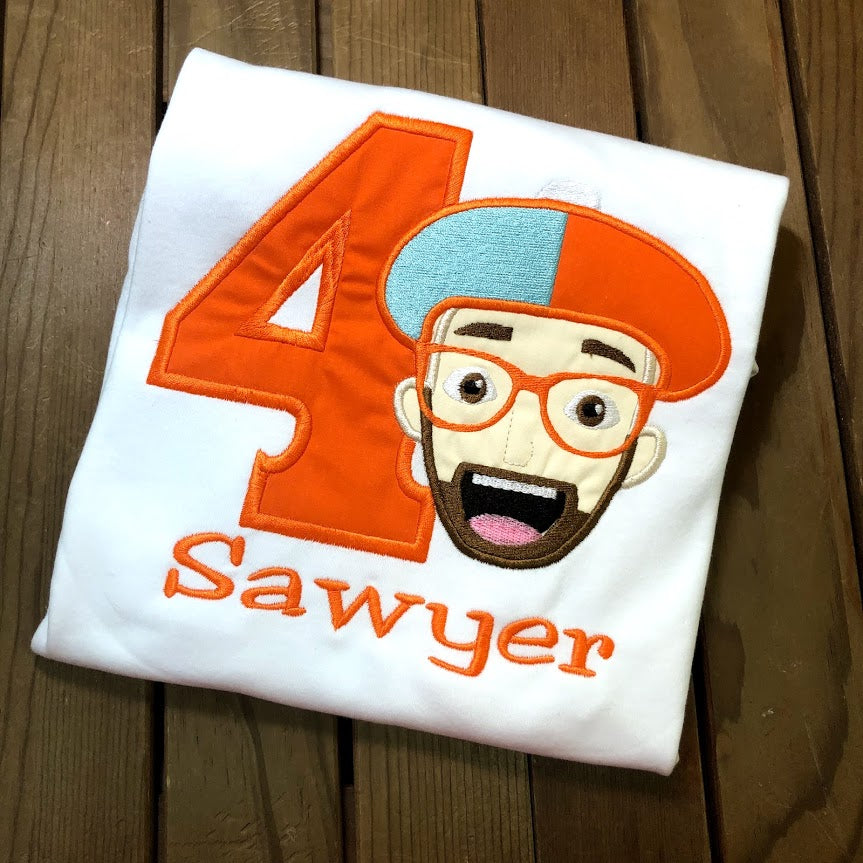 Blippi Shirt, Blippi Applique Birthday Shirt, Blippi – DMDCreations